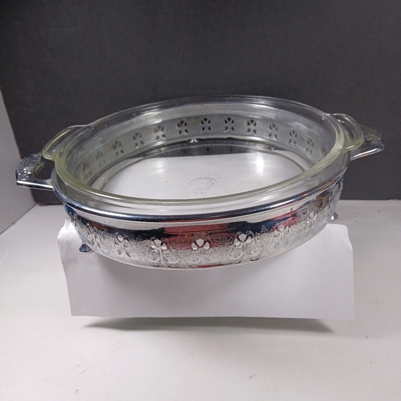 Kitchen | Pyrex Silver And Glass Serving Dish | Poshmark